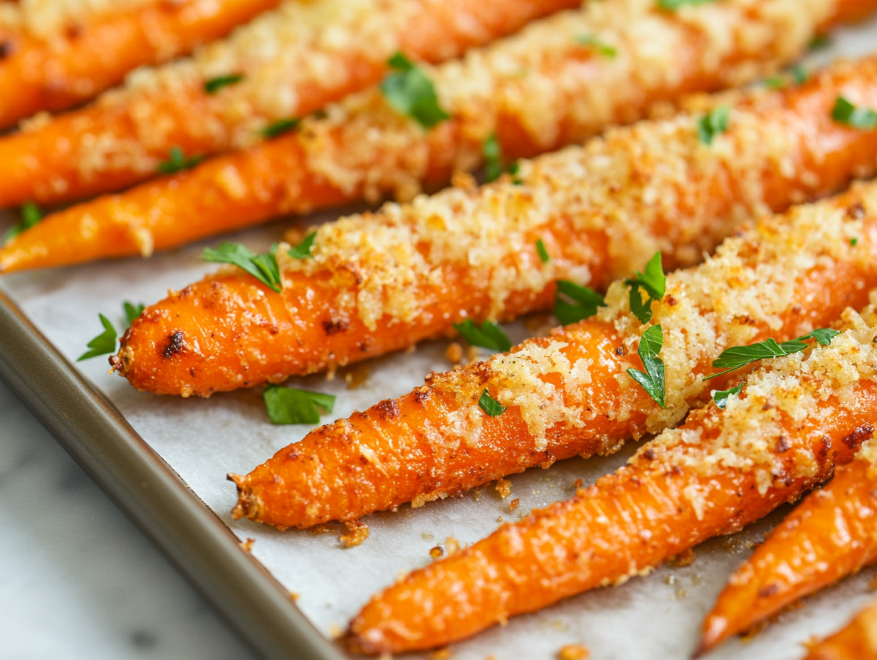 Crispy Parmesan Carrots Recipe - Simple Mom Recipes