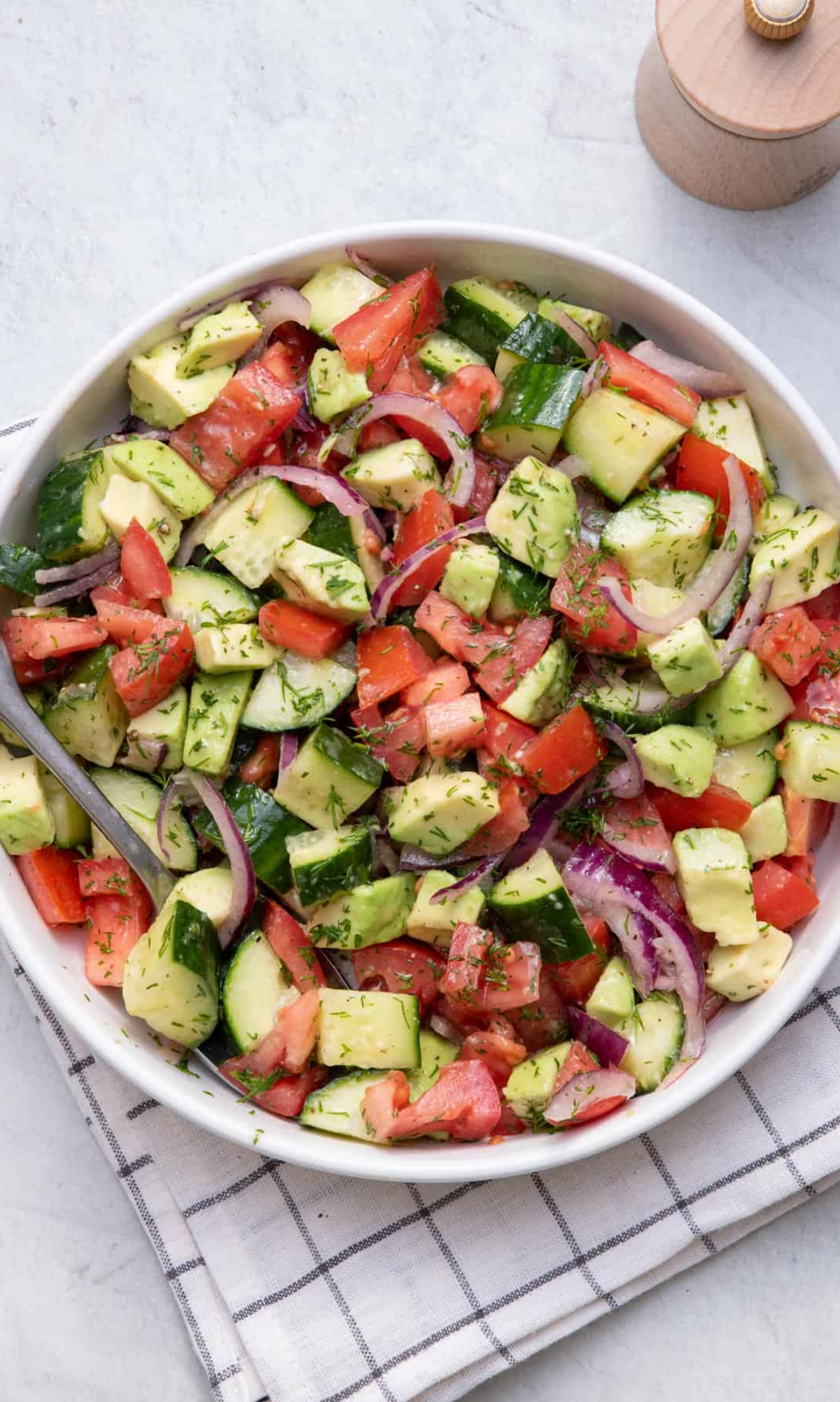 Cucumber Tomato Avocado Salad Recipe - Simple Mom Recipes