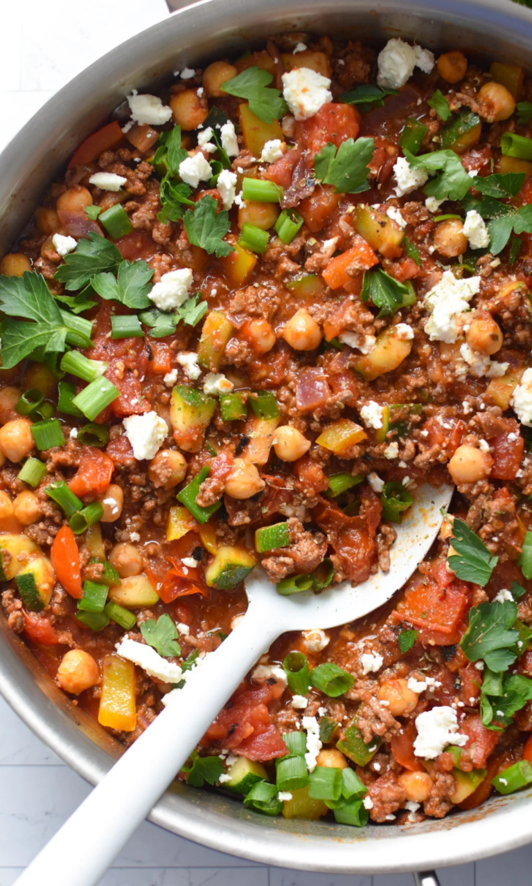 Mediterranean Ground Beef Skillet Recipe – Simple Mom Recipes