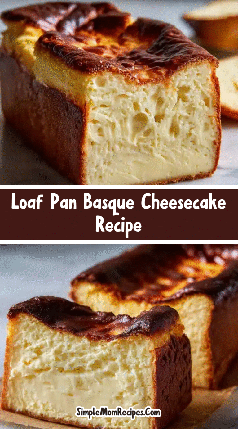 Loaf Pan Basque Cheesecake Recipe - Simple Mom Recipes