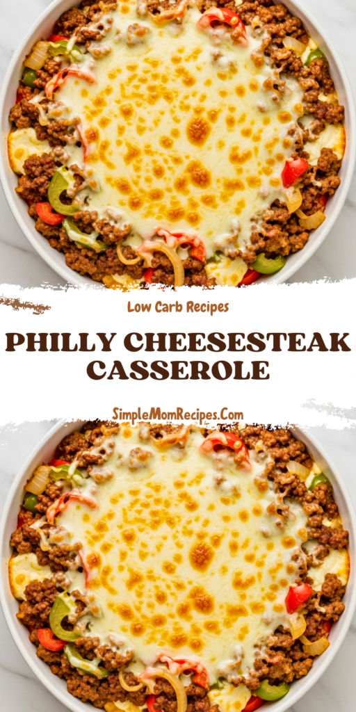Philly Cheesesteak Casserole Recipe - Simple Mom Recipes